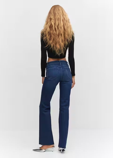 Mango Fiona Flare Mid Waist Full Length Jeans Muqqi